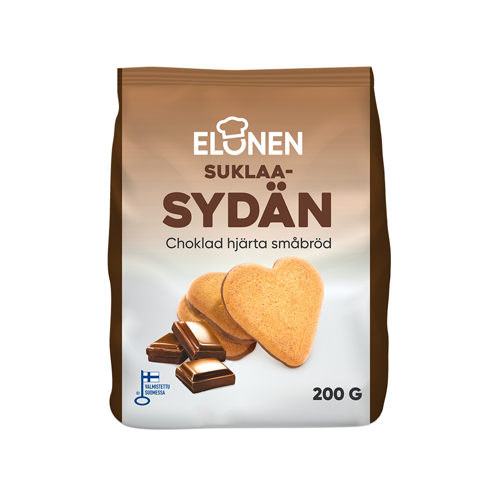 Elonen Chocolate Heart Shortbread Cookies (200g) – Touch of Finland