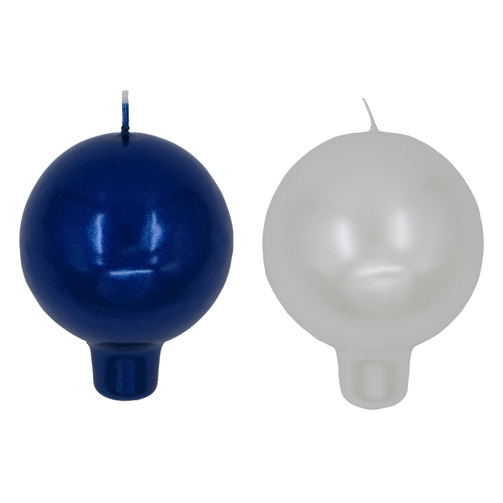 Finnish Footed Ball Candle Metallic Luster Suomi (Set of 2) – Touch of ...