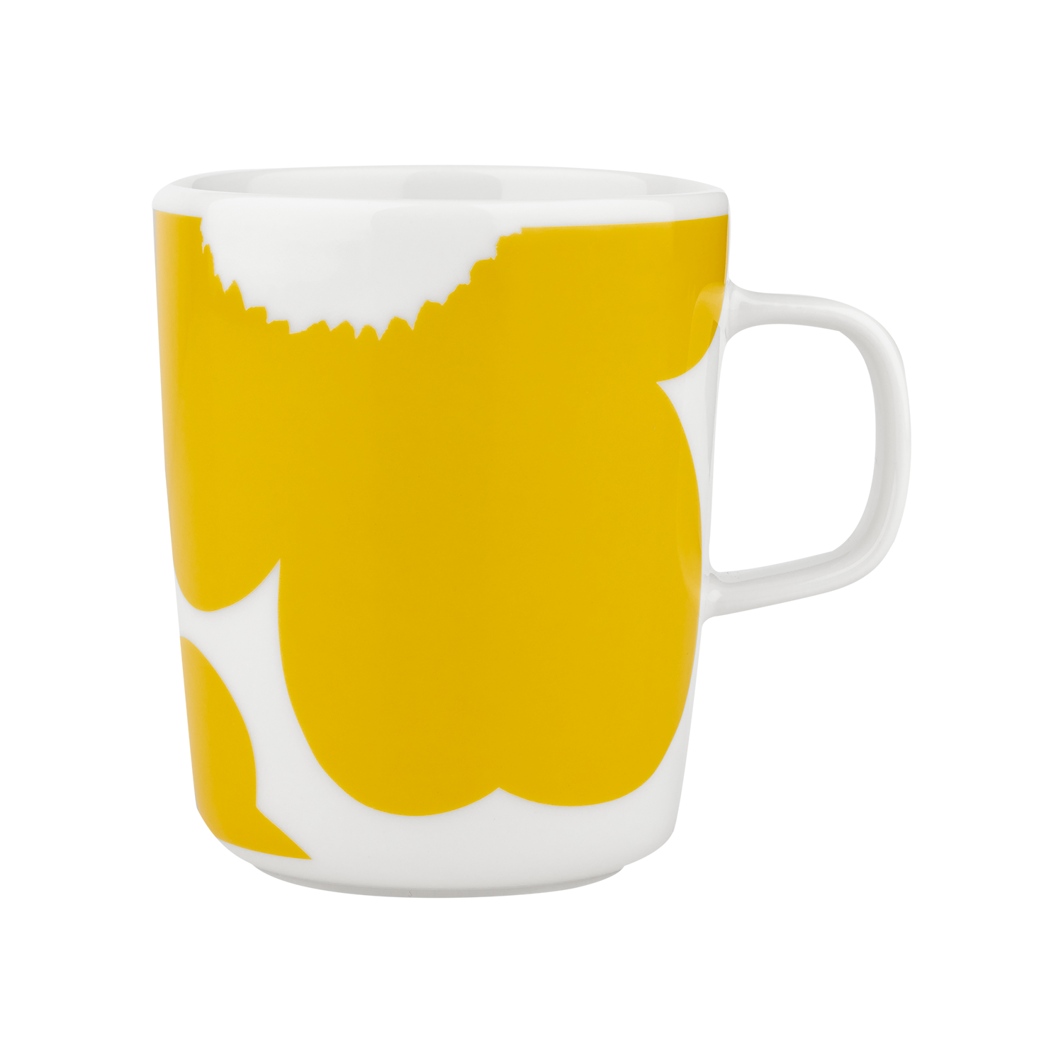 Marimekko Iso Unikko Mug, white/yellow – Touch of Finland