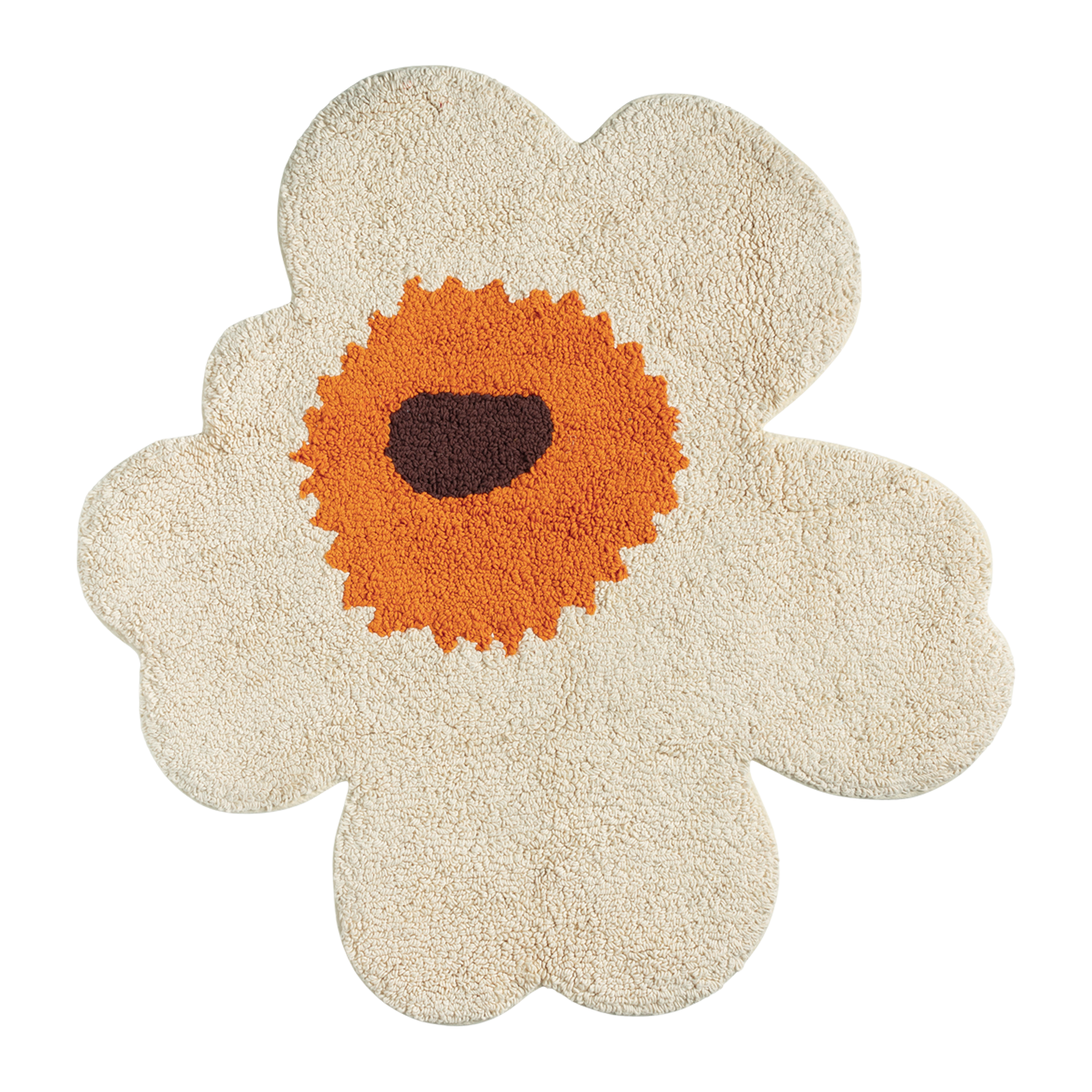 Marimekko Unikko Bath Mat, cream/orange – Touch of Finland