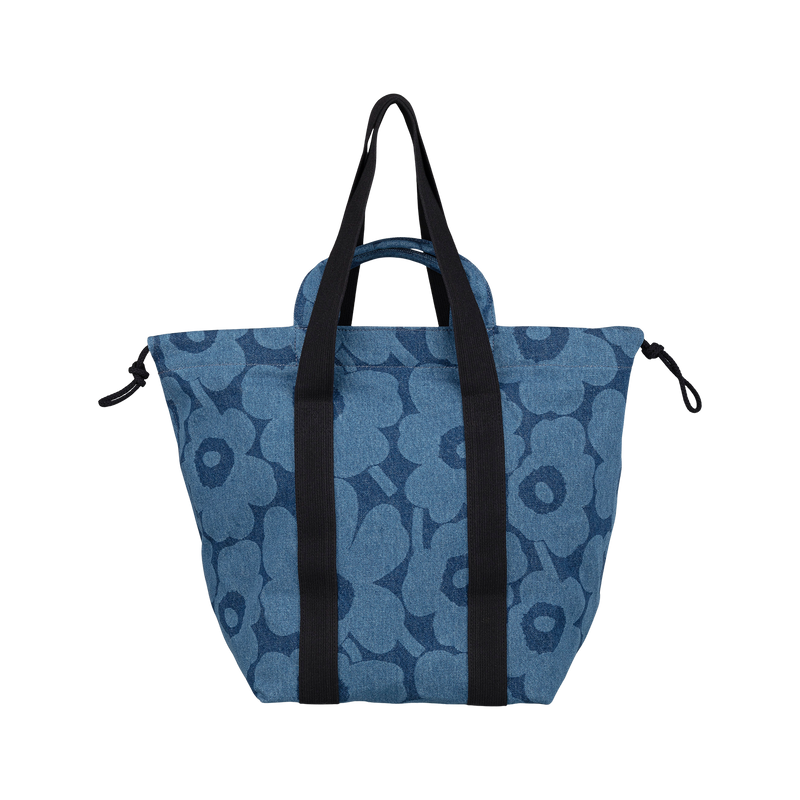 Marimekko Unikko Mono City Tote Shoulder Bag, indigo – Touch of Finland
