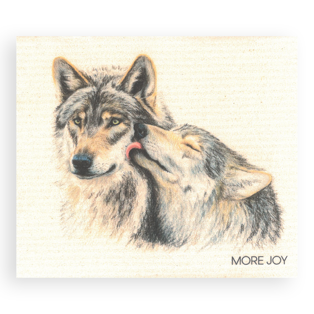 Swedish Dishcloth - Wolf Duo – Touch of Finland