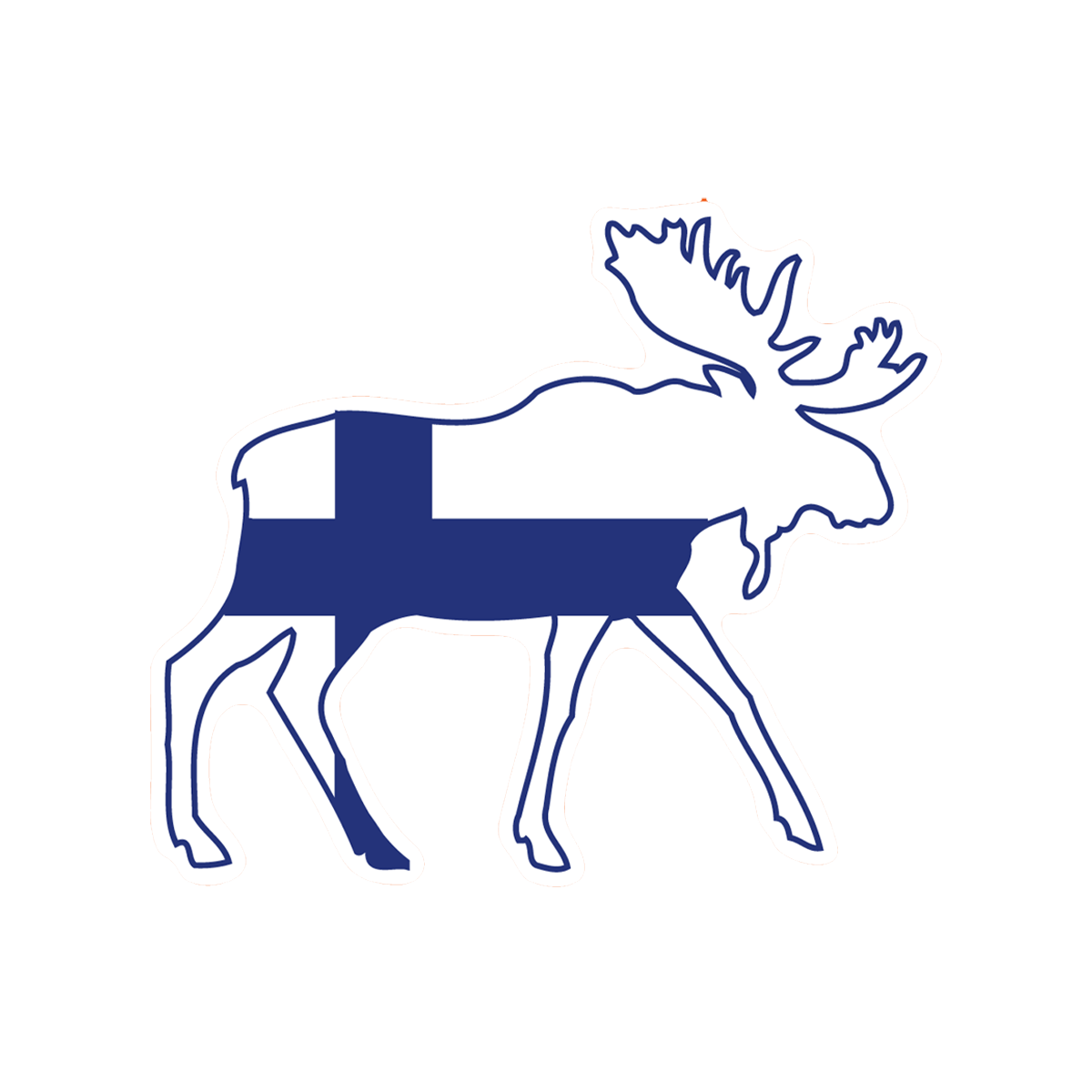 Finnish Moose Sticker – Touch of Finland