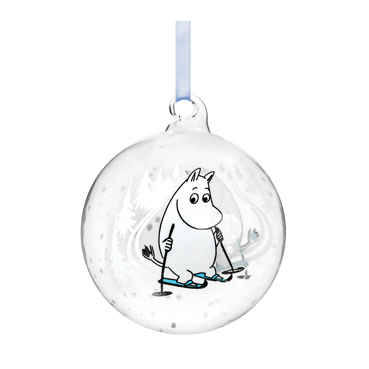 Muurla Moomin Ski Trip Glass Ball Ornament (9 cm) – Touch of Finland