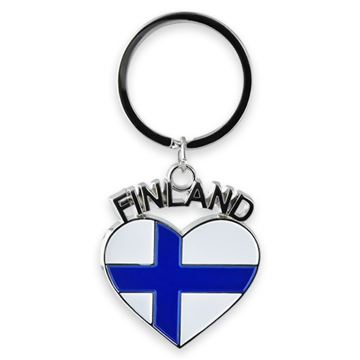 Finland Heart Keychain – Touch of Finland